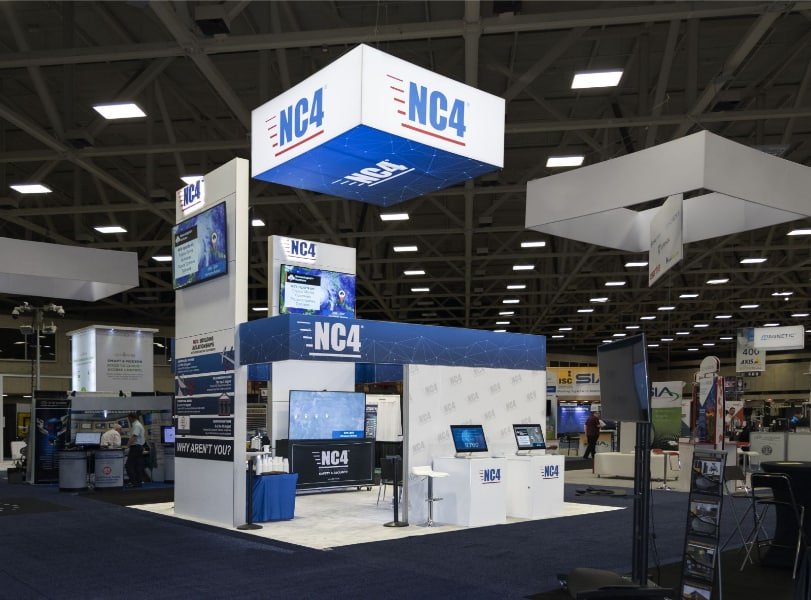 Trade Show Booth Design Ideas - Exhibit Hanging Sign Realizations